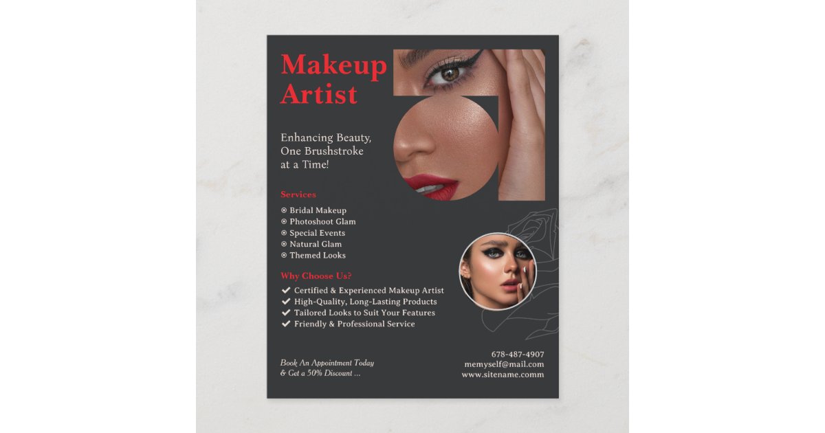 Make Up Artist Custom Flyer | Zazzle