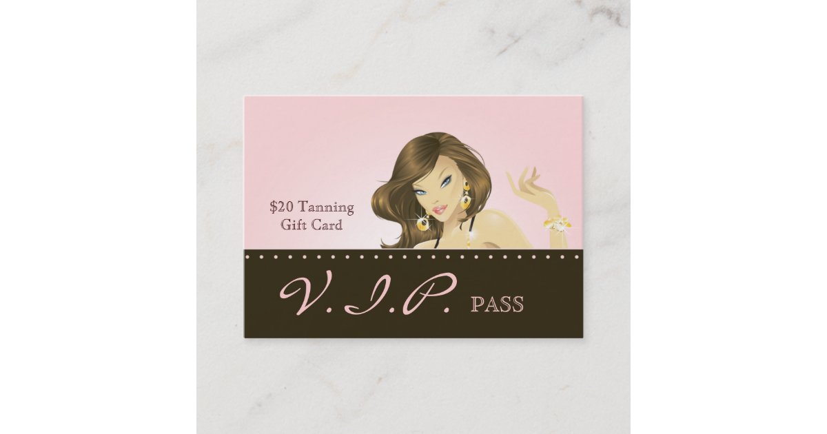 Make up Artist VIP Club Card Pretty Pink Woman | Zazzle