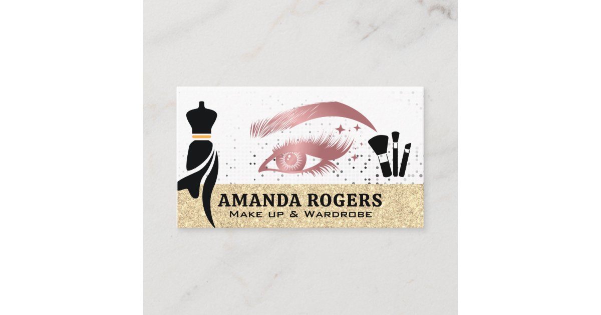 Make up Brushed | Wardrobe Mannequin Business Card | Zazzle