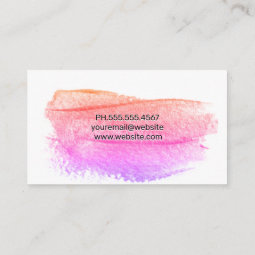 Make Up Brushes | Brush Stroke Business Card | Zazzle