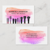 Make Up Brushes | Brush Stroke Business Card | Zazzle
