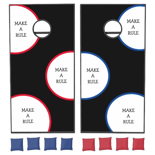 Make up your own Rules Funny Outdoor Cornhole Set | Zazzle.com