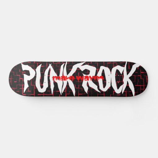 Make Waves Punk Rock Skateboard | Zazzle