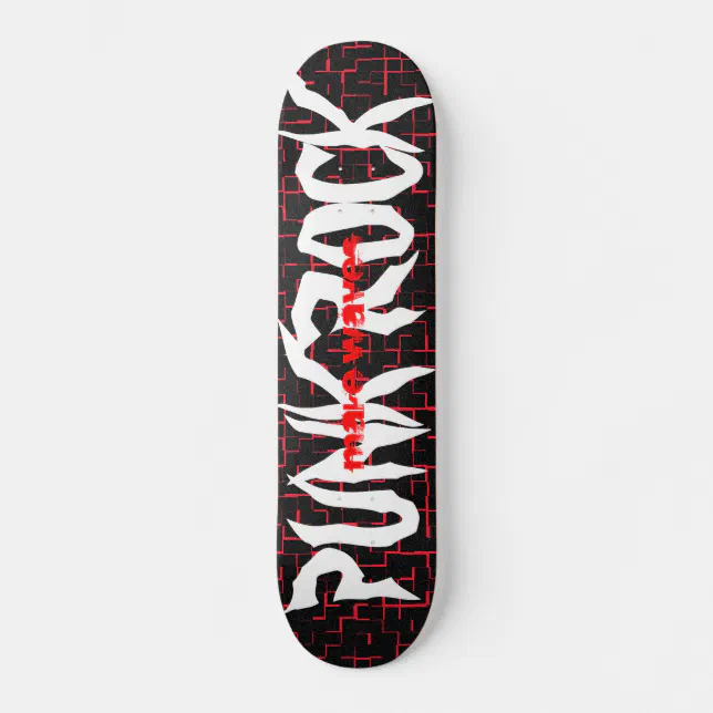 Make Waves Punk Rock Skateboard | Zazzle