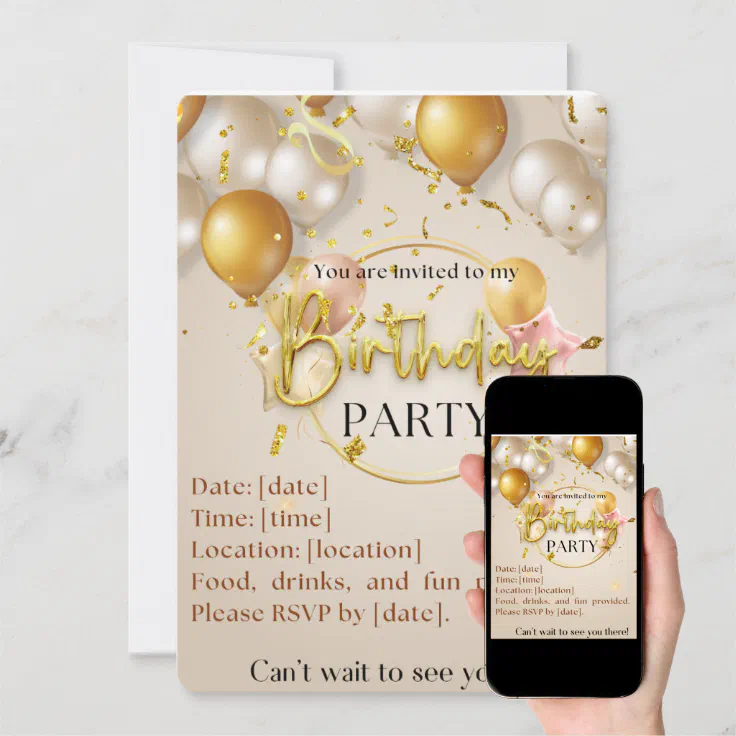 "Make Your Birthday Extra Special with Custom Invi Invitation | Zazzle