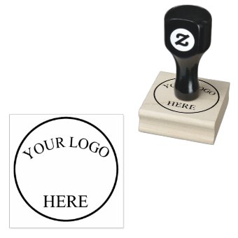 Make Your Custom Rubber Stamp Upload Business Logo | Zazzle