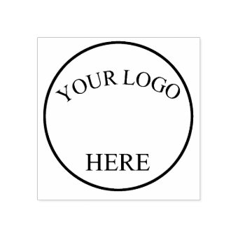 Make Your Custom Rubber Stamp Upload Business Logo | Zazzle