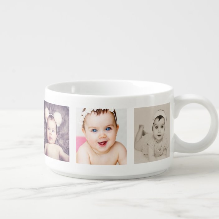 Make Your Own 6 Photo Personalized Bowl | Zazzle.com