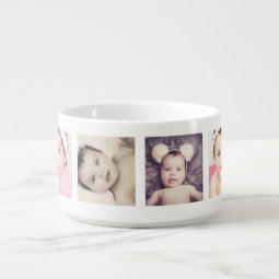 Make Your Own 6 Photo Personalized Bowl | Zazzle