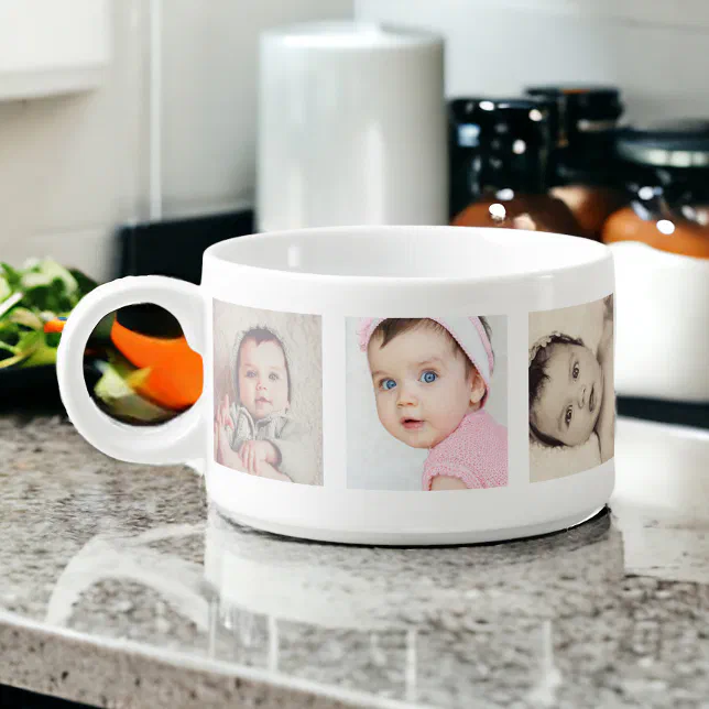 Make Your Own 6 Photo Personalized Bowl | Zazzle