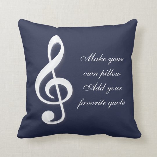 make your own | add favorite quote | music | notes throw pillow ...