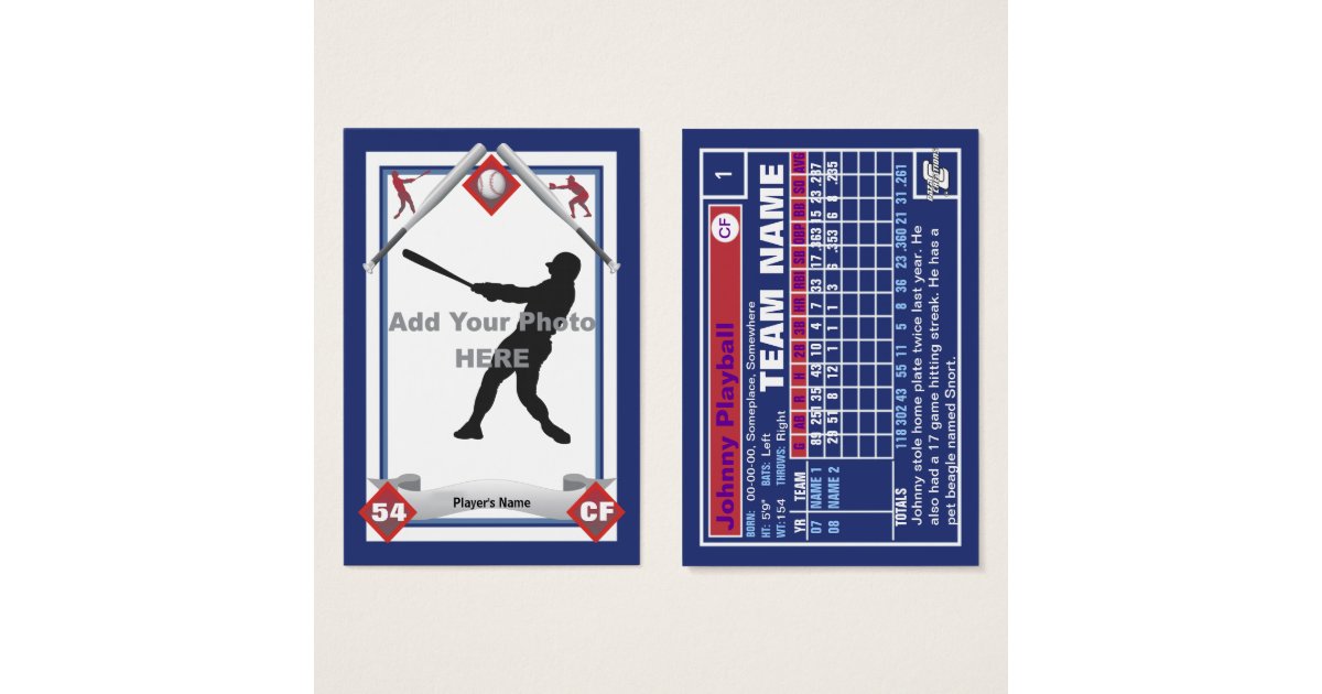 Make Your Own Baseball Card Zazzle Make Your Own Baseball Card Zazzle