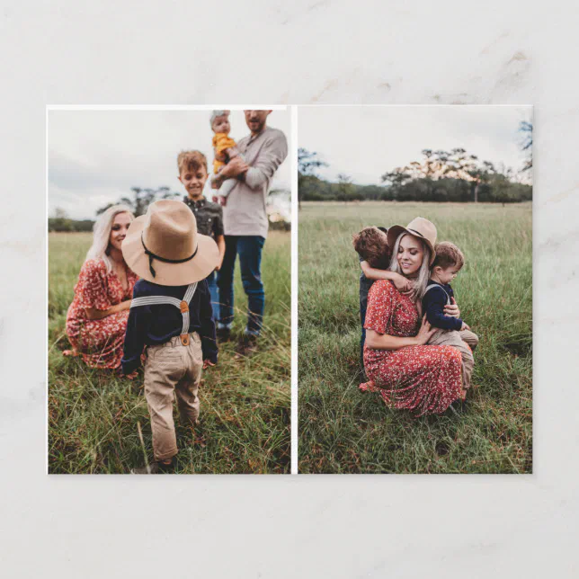 Make Your Own Custom Collage Family Photo Postcard | Zazzle