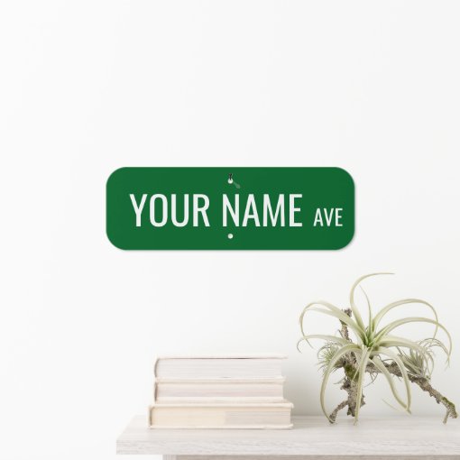 Make your own custom green street name sign | Zazzle