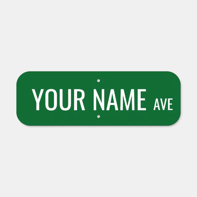 Make your own custom green street name sign | Zazzle