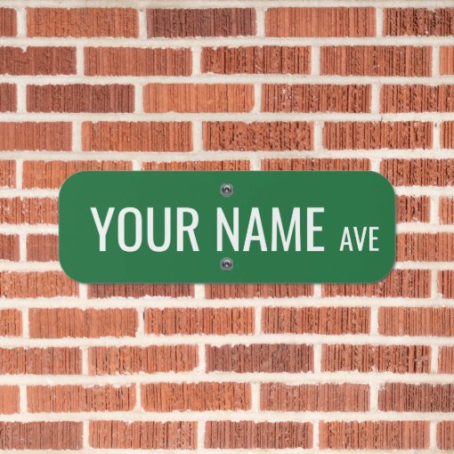 Make your own custom green street name sign | Zazzle