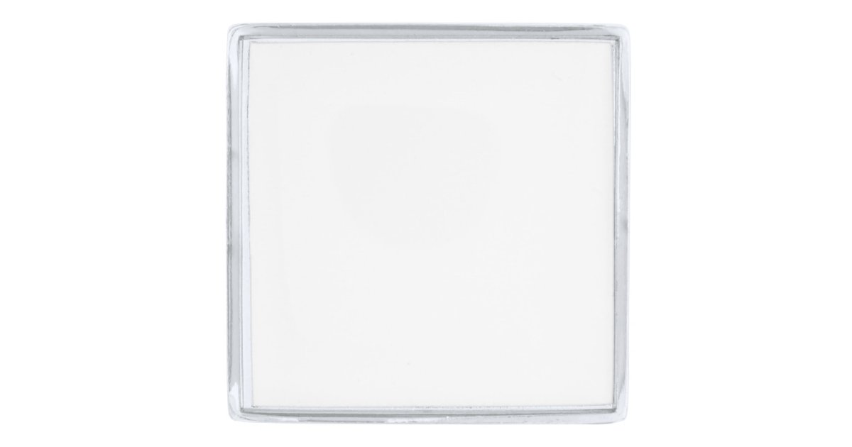 Make Your Own Custom Large Square Lapel Pins Silver Finish Lapel Pin ...