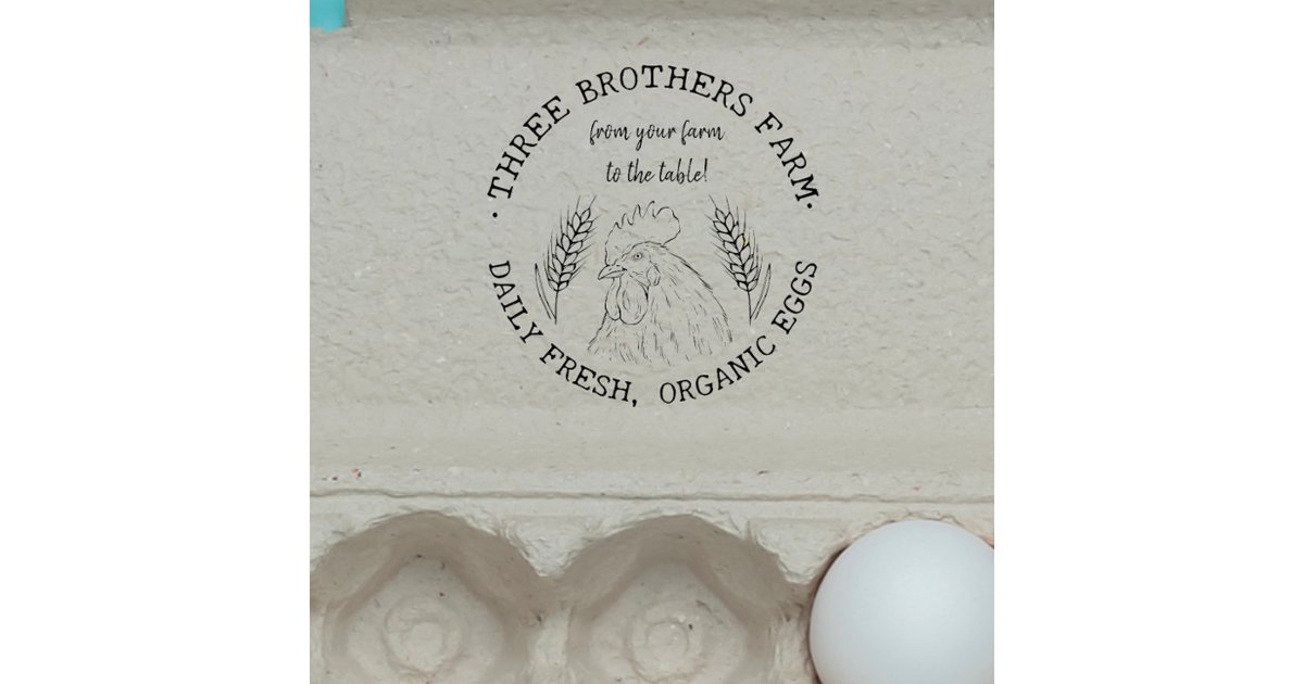Make Your Own Egg Carton Vintage Farm Self-inking Stamp | Zazzle