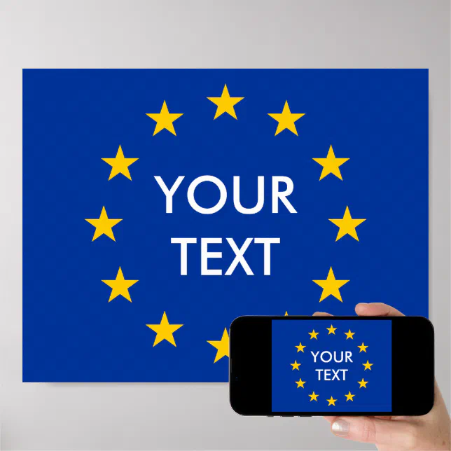 Make your own EU European Union flag posters | Zazzle