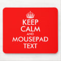 Make your own keep calm mouse pad text | Zazzle