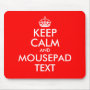 Make your own keep calm mouse pad text | Zazzle