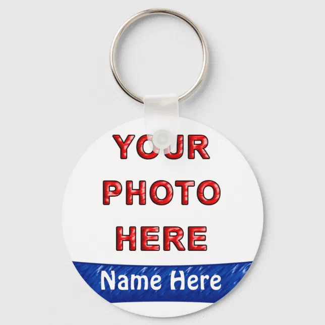 Make Your Own Keyrings Online with Photo & Name | Zazzle