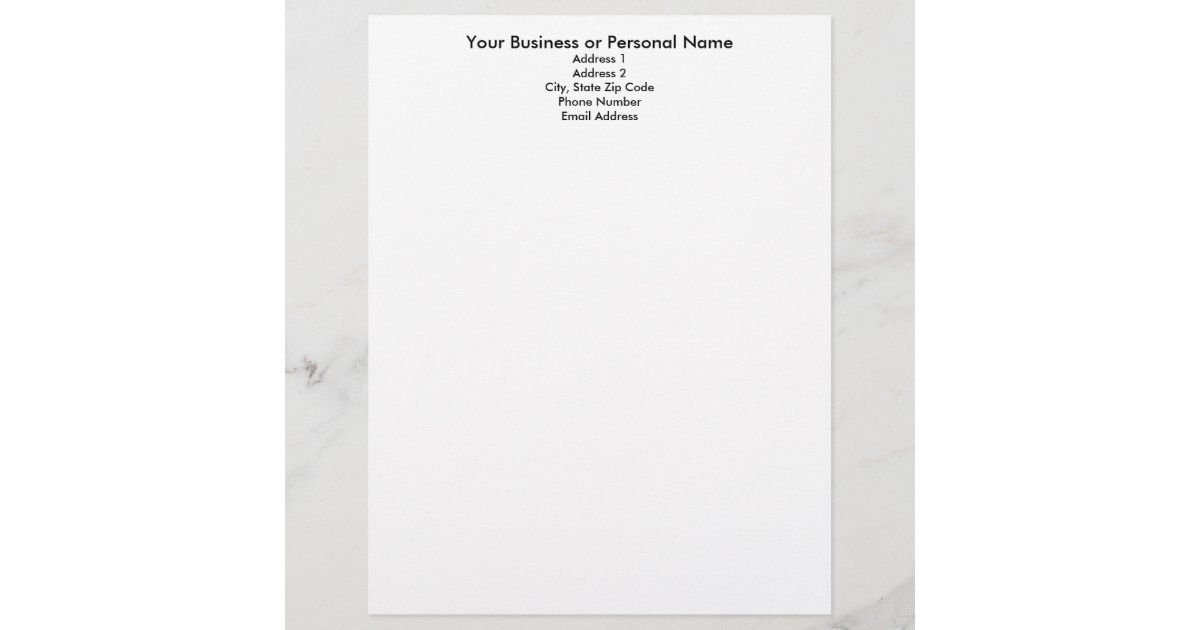 Make your own letterhead, letterhead template | Zazzle