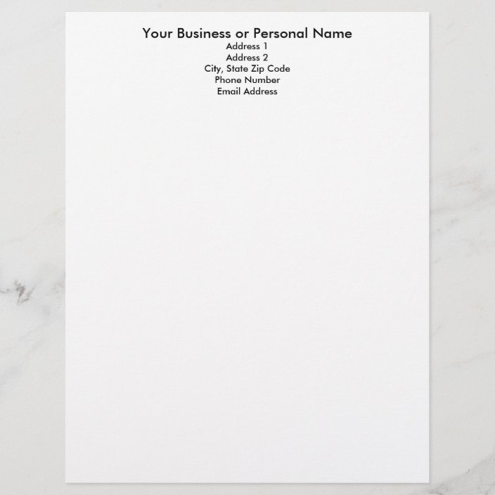 Make your own letterhead, letterhead template | Zazzle