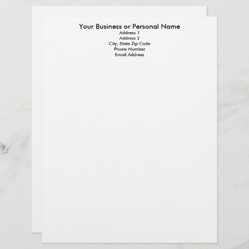Make your own letterhead, letterhead template | Zazzle