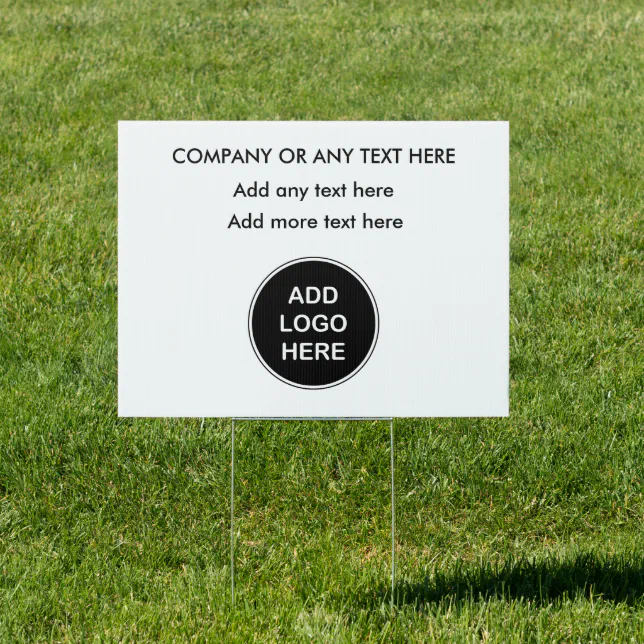 Make Your Own Logo Yard Signs | Zazzle