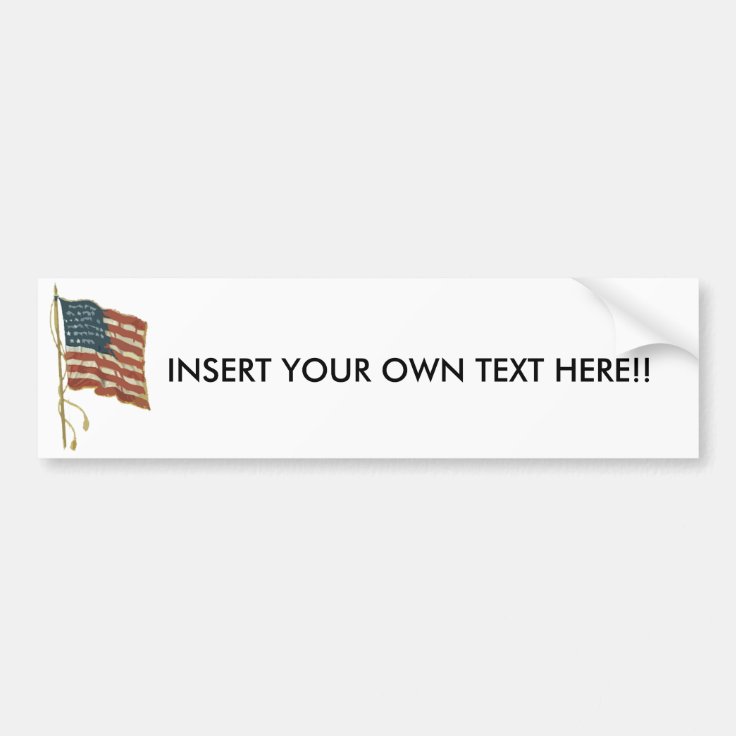 Make your own patriotic bumper sticker | Zazzle