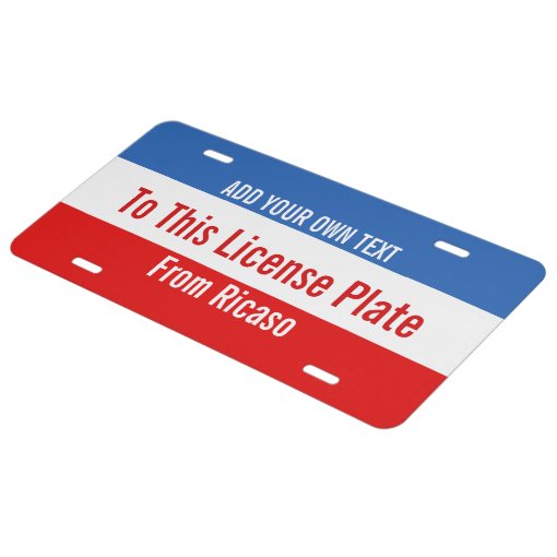 Make Your Own Personalized Custom DIY License Plate | Zazzle