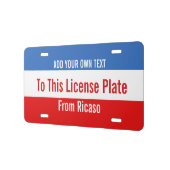 Make Your Own Personalized Custom DIY License Plate | Zazzle