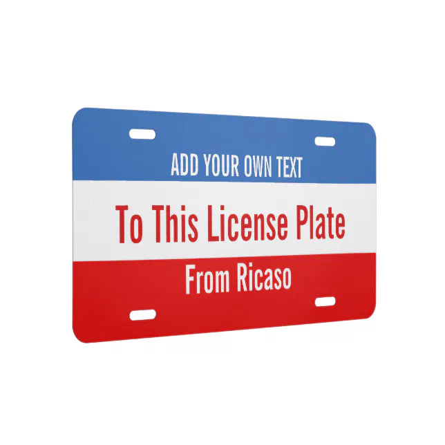 Make Your Own Personalized Custom DIY License Plate | Zazzle