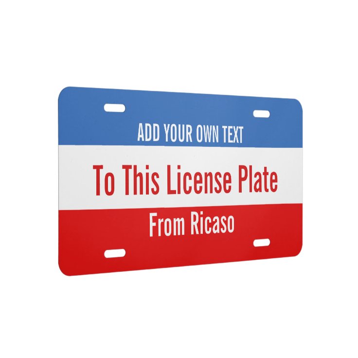 Make Your Own Personalized Custom DIY License Plate | Zazzle