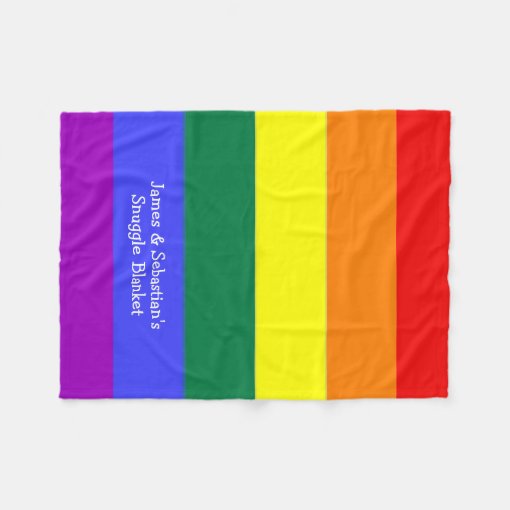 Make Your Own Personalized Gay Pride Flag Fleece Blanket | Zazzle
