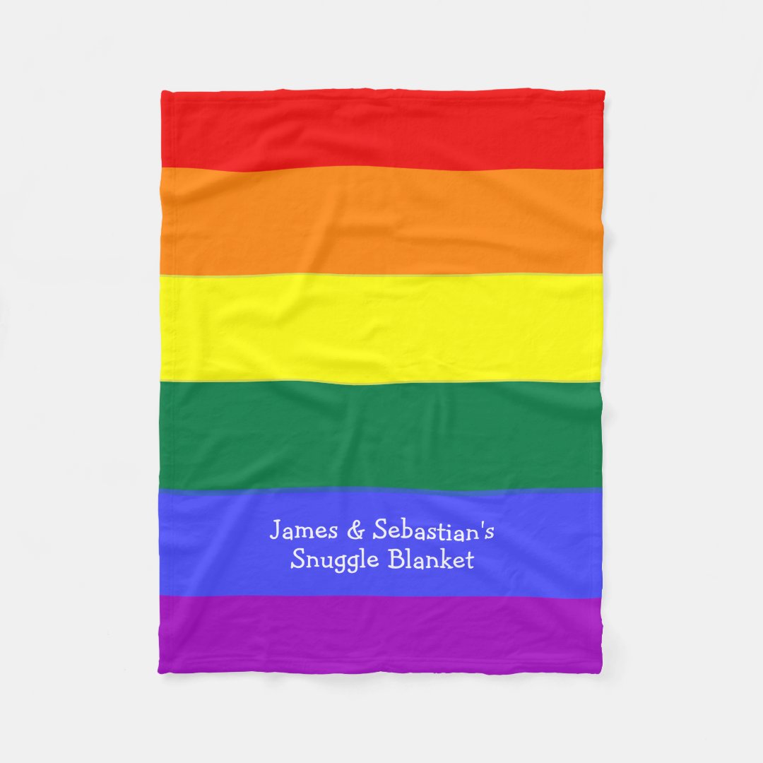 Make Your Own Personalized Gay Pride Flag Fleece Blanket | Zazzle