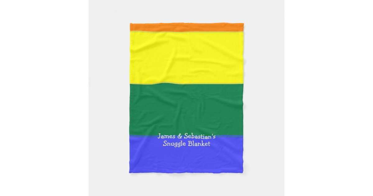 Make Your Own Personalized Gay Pride Flag Fleece Blanket | Zazzle