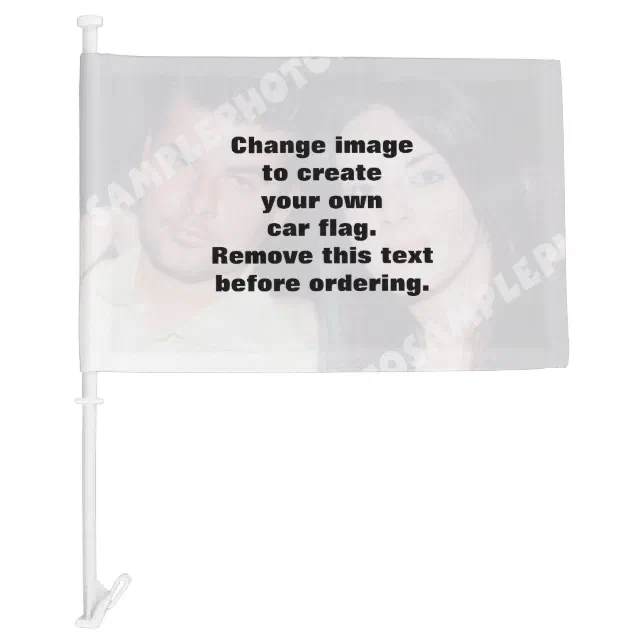 Make your own personalized template photo car flag | Zazzle
