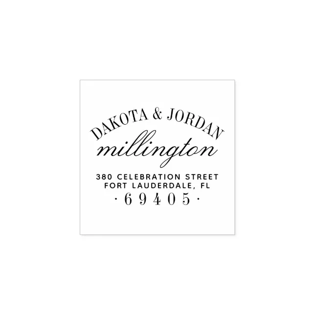 Make Your Own Personalized Wedding Return Address Rubber Stamp | Zazzle