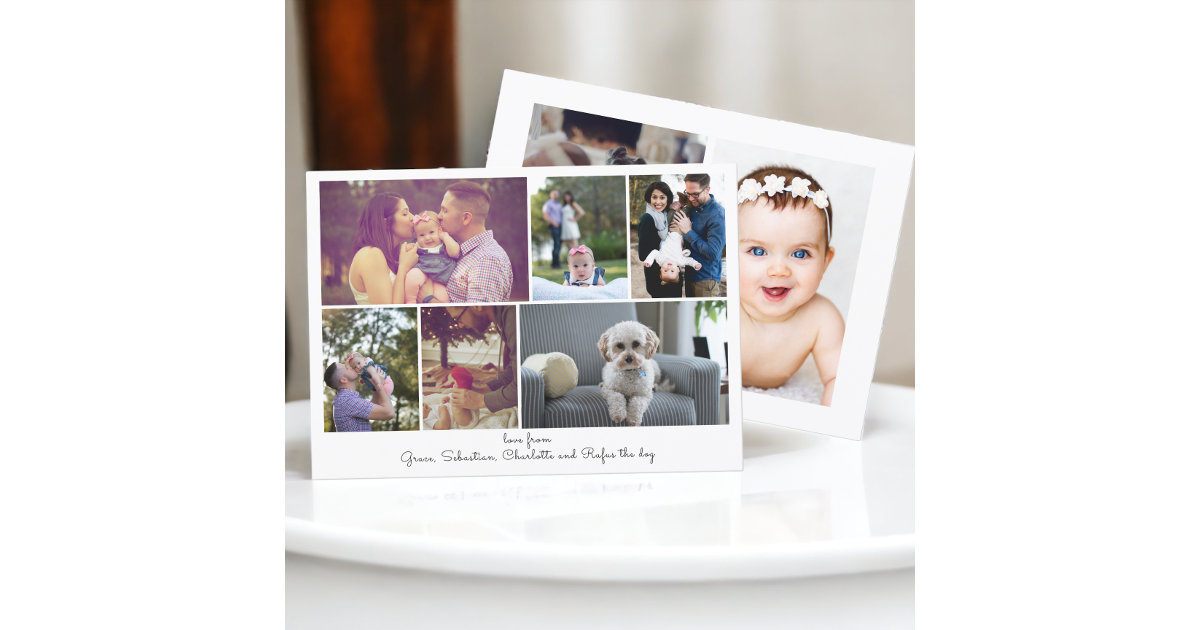 Make Your Own Photo Collage Personalized Card | Zazzle