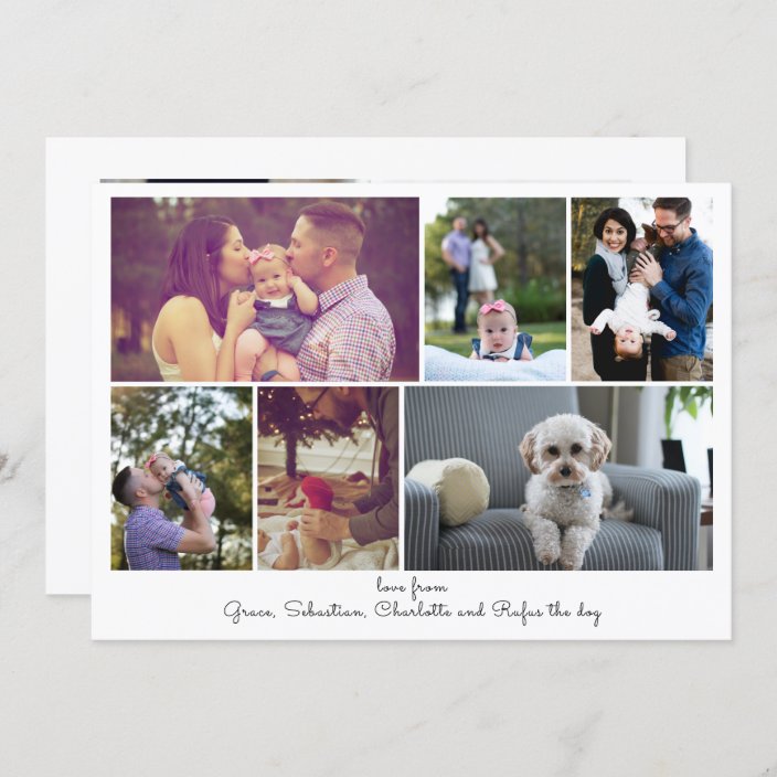 Make Your Own Photo Collage Personalized Card | Zazzle.com