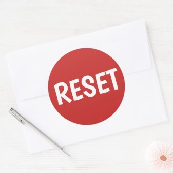 Make Your Own Reset Button Classic Round Sticker | Zazzle