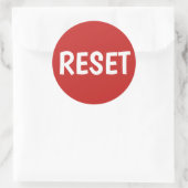 Make Your Own Reset Button Classic Round Sticker | Zazzle
