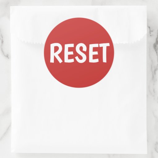 Make Your Own Reset Button Classic Round Sticker | Zazzle