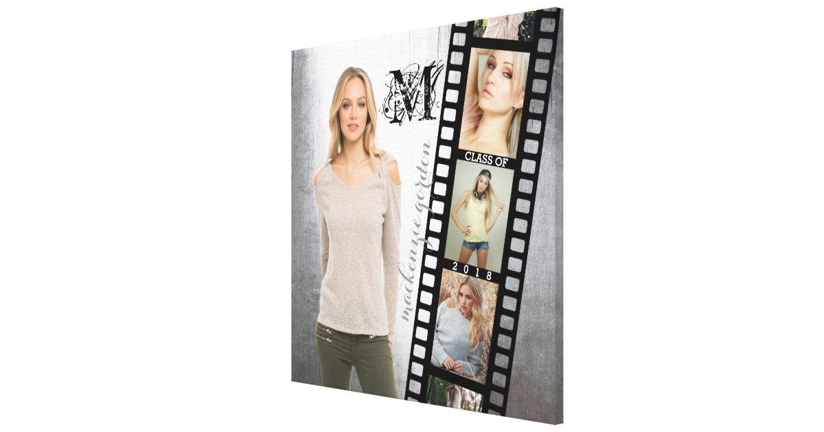 Make Your Own Senior Portrait Collage Class of 201 Canvas Print | Zazzle