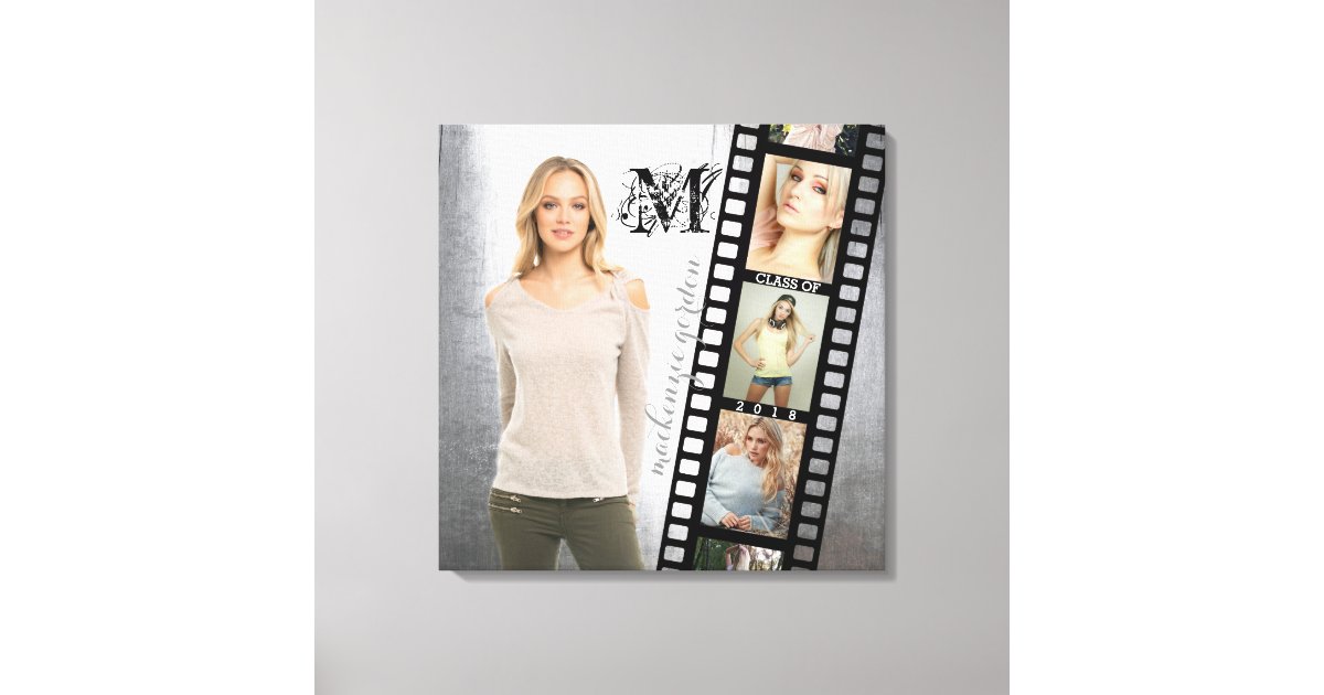 Make Your Own Senior Portrait Collage Class of 201 Canvas Print | Zazzle
