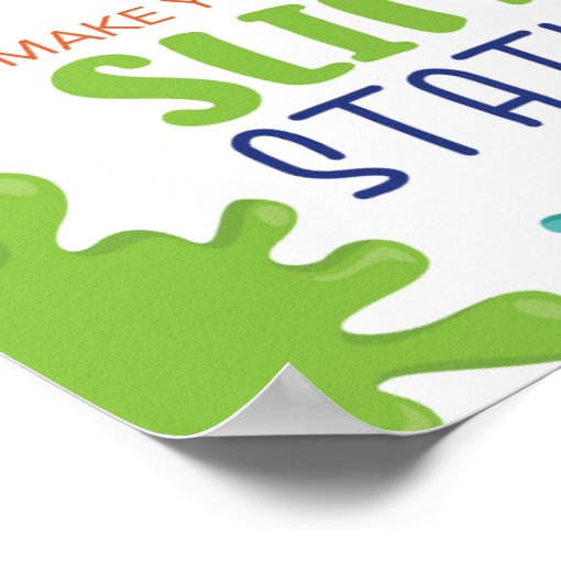 Make your own slime sign for slime birthday | Zazzle