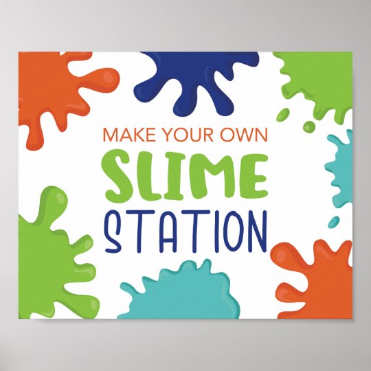 Make your own slime sign for slime birthday | Zazzle.com