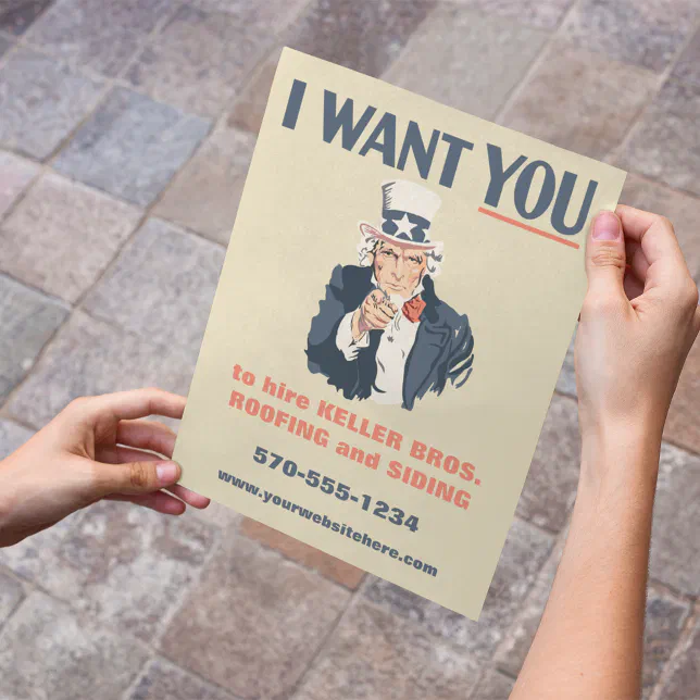 Make Your Own Uncle Sam Poster Flyer | Zazzle
